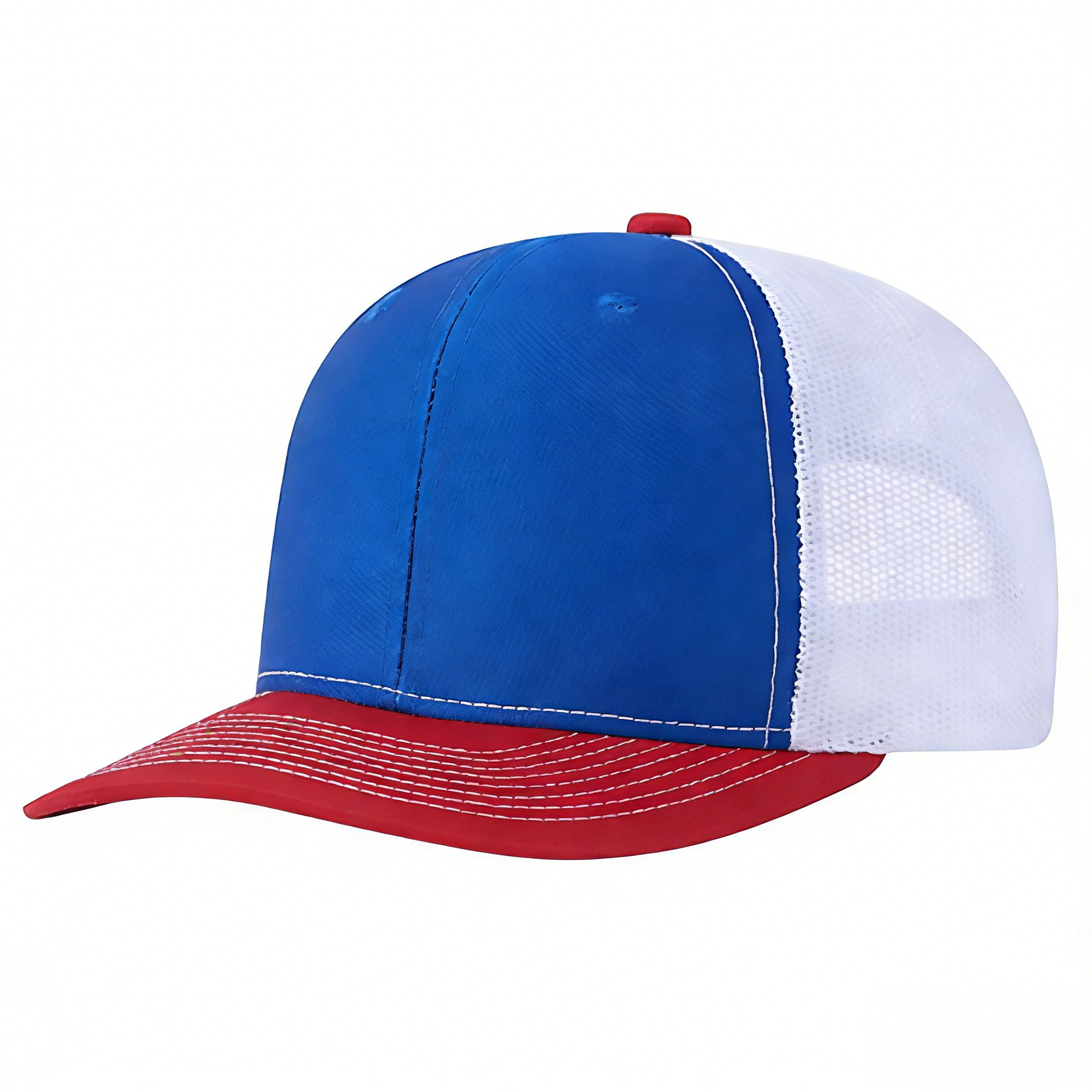 Multi-Color Spliced Mesh-Back Cap