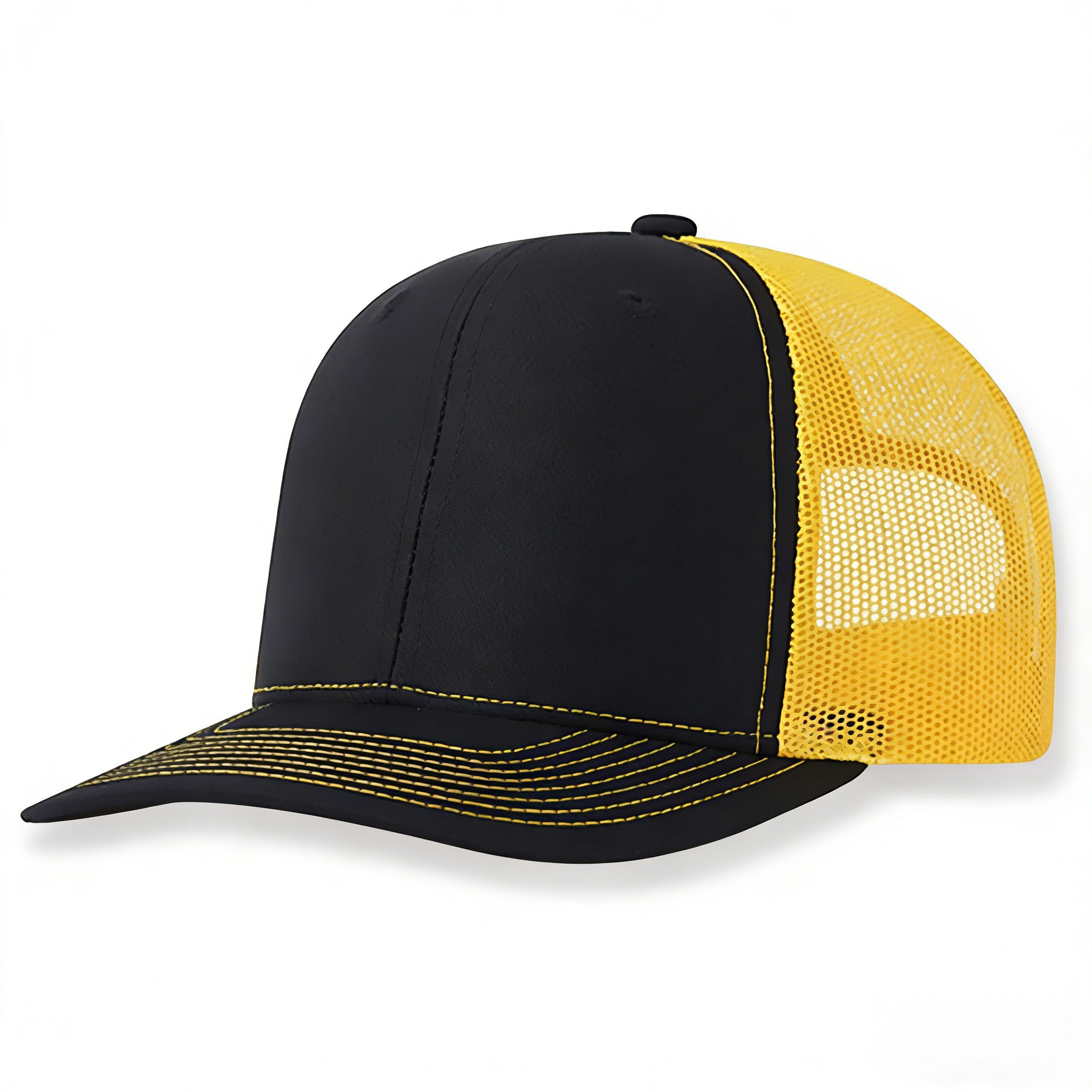 Multi-Color Spliced Mesh-Back Cap