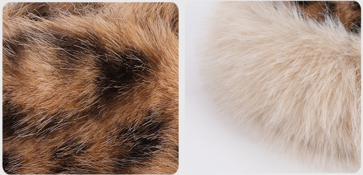 Leopard Print Plush Edge Wrapped Bucket Hat